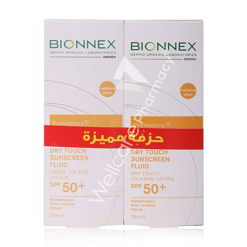 Bionnex Preventiva Dry Touch Sunscreen Fluid Spf50+ 50Ml Value Pack – Wellcare Pharmacy