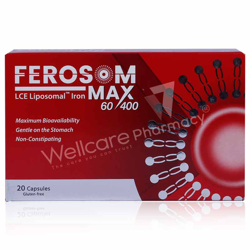 Ferosom Max 60/400 Capsules 20'S – Wellcare Pharmacy