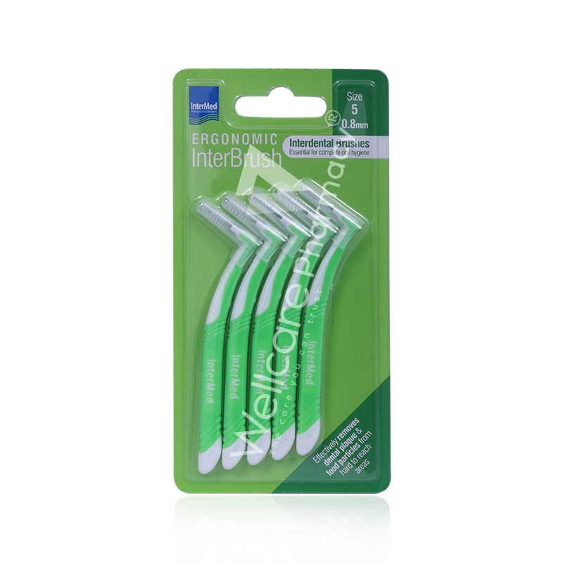Intermed Ergonomic Interdental Brush 0.8Mm 1 X 5'S – Wellcare Pharmacy