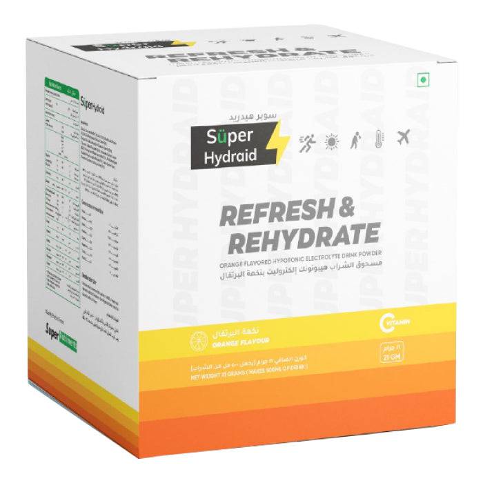 Super Hydraid Refresh&Rehydrate Orange Flavoured Sachets 10X21g – Wellcare Pharmacy