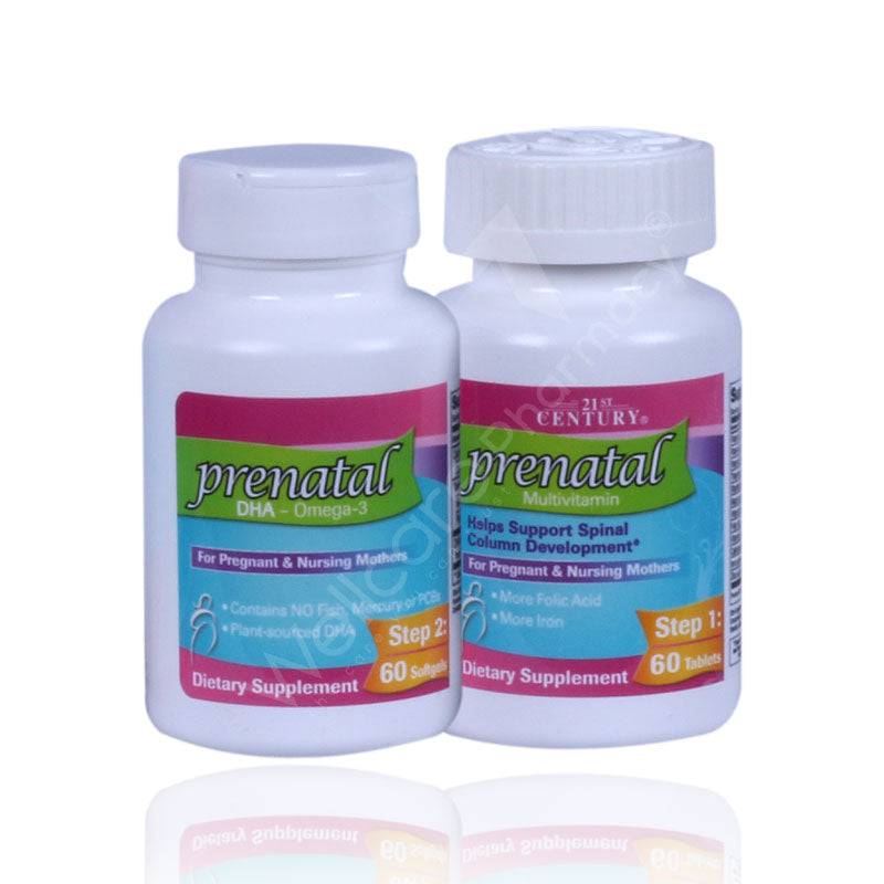 21St Century Prenatal Tablets 60'S And Dha Soft Gel Capsules 60'S ...