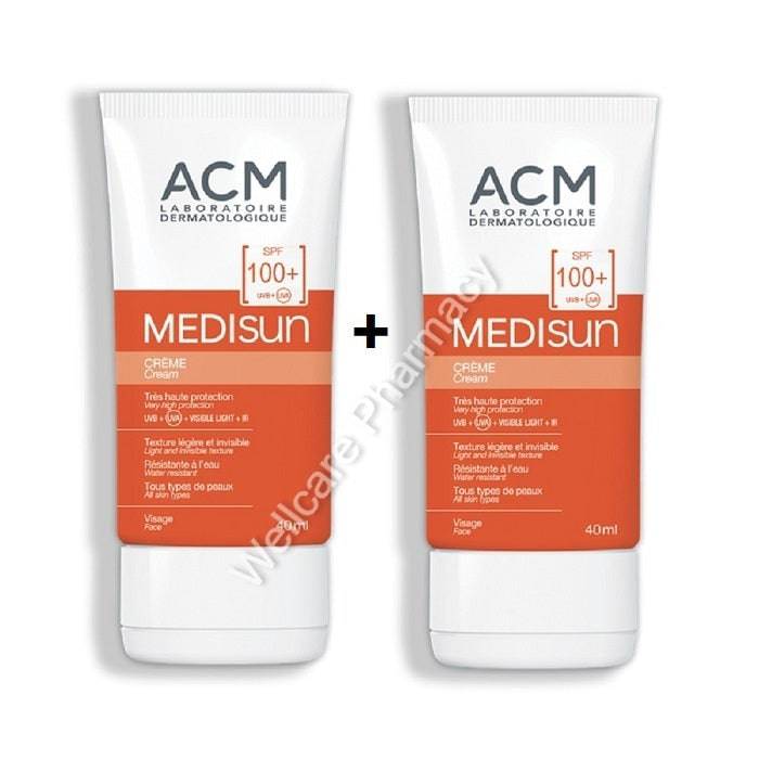 Acm Medisun Sunscreen Cream Spf100 40Ml Value Pack – Wellcare Pharmacy
