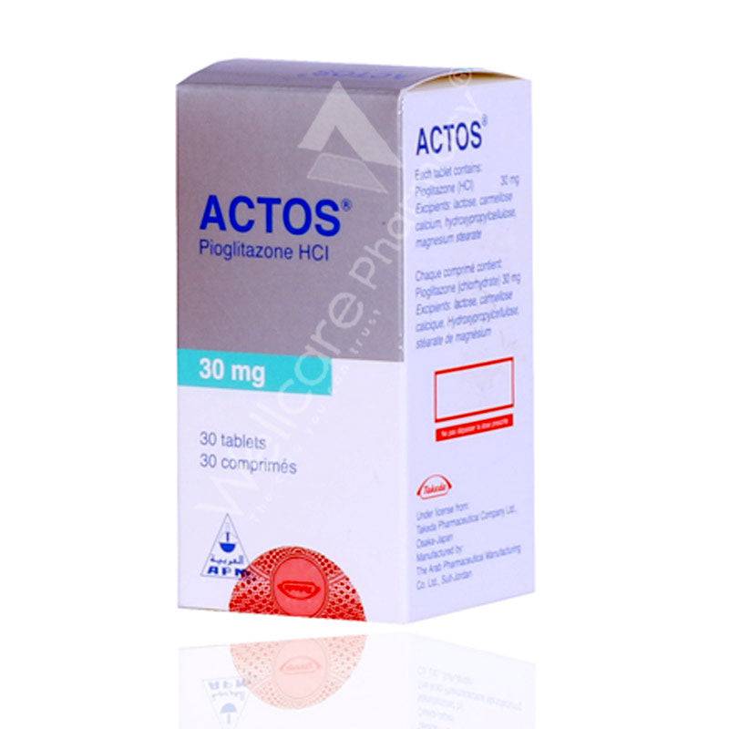 Actos 30Mg Tablets 30'S – Wellcare Pharmacy