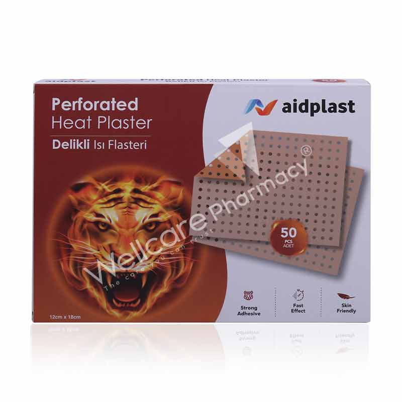 Aidplast Perforated Heat Plaster 12 X 18Cm 50'S – Wellcare Pharmacy