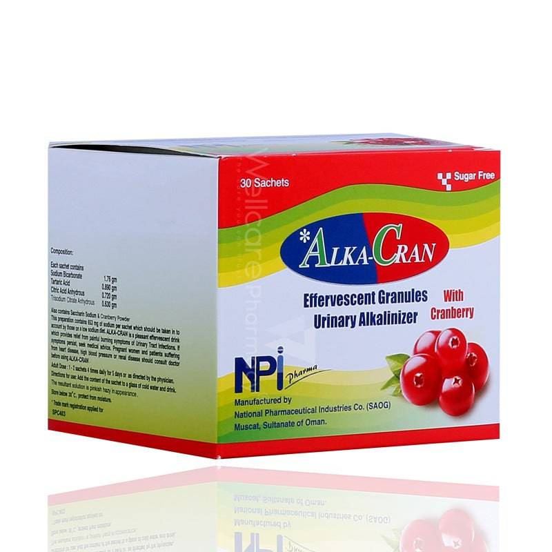 Alka-Cran Effervescent Granules 30'S – Wellcare Pharmacy