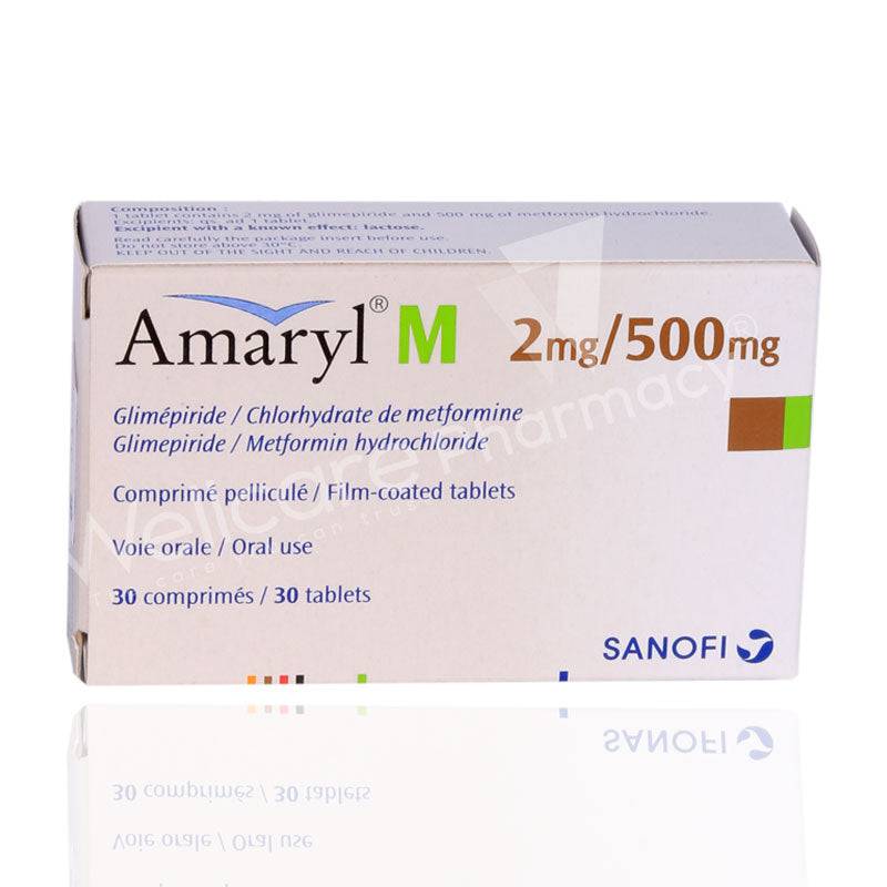 Amaryl M Sr 2Mg/500Mg Tablets 30'S – Wellcare Pharmacy