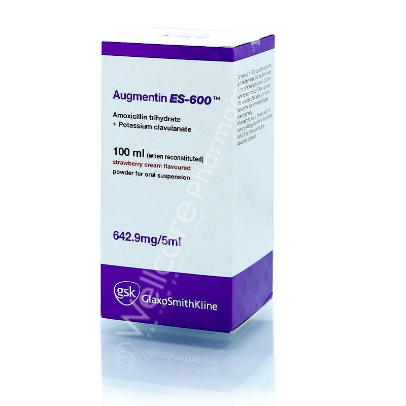 Augmentin Es 642.9Mg/5Ml Suspension 100Ml – Wellcare Pharmacy