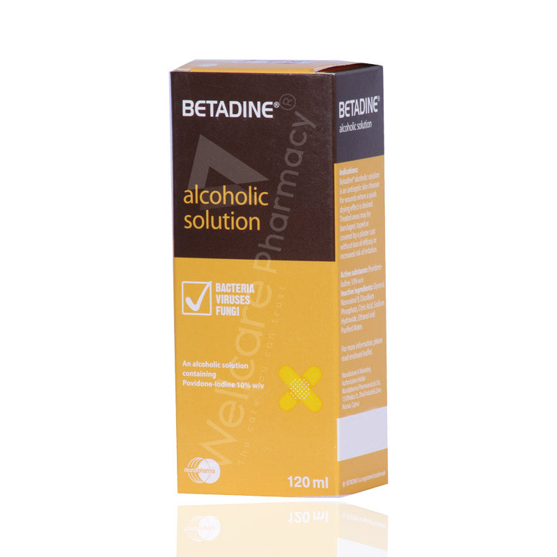 Betadine Alcoholic Solution 120Ml – Wellcare Pharmacy