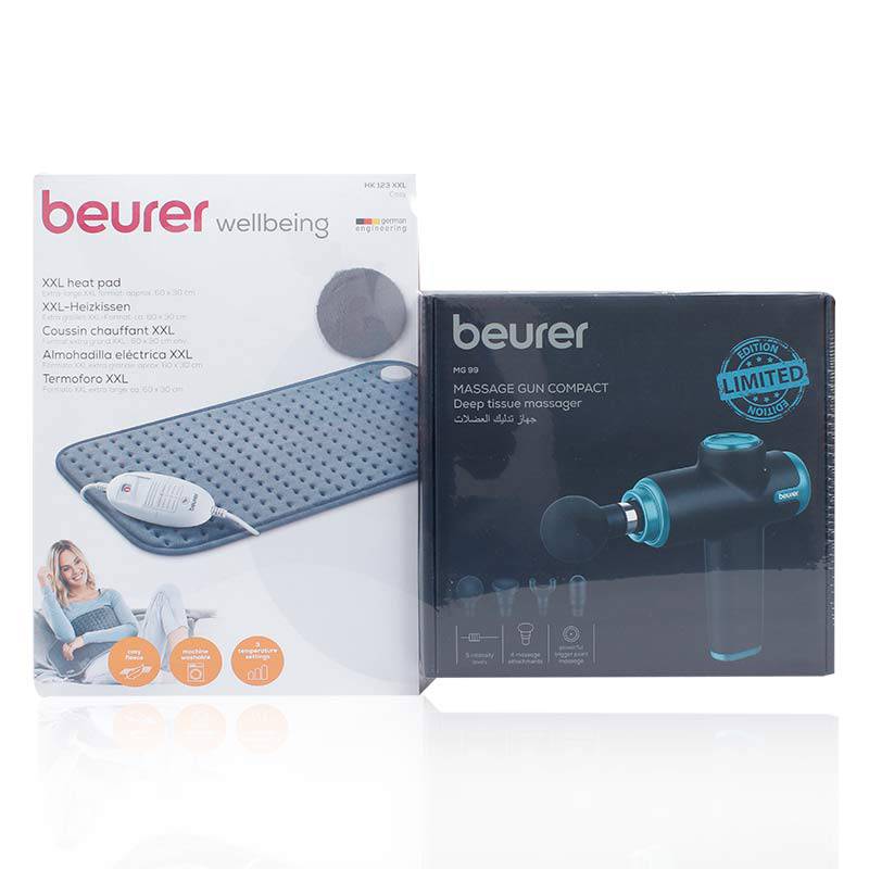 Beurer Hk123 Heating Pad + Mg99 Massage Gun – Wellcare Pharmacy