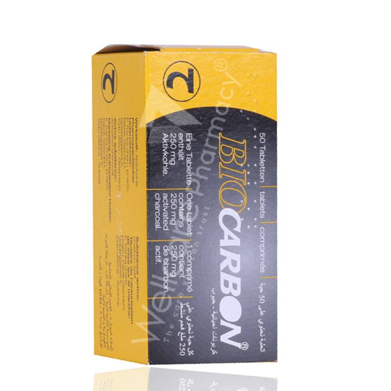 Bio Carbon Tablets 250Mg 50'S – Wellcare Pharmacy