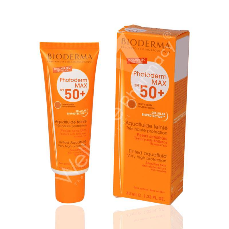 Bioderma Photoderm Max Spf 50+Golden Colour Aqua Fluid 40Ml – Wellcare ...