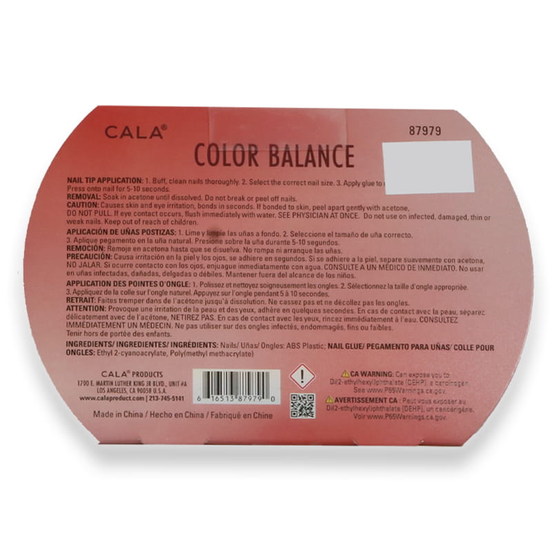 Cala Color Balance Nail Kit French Tip & Red 64 Pcs-87979