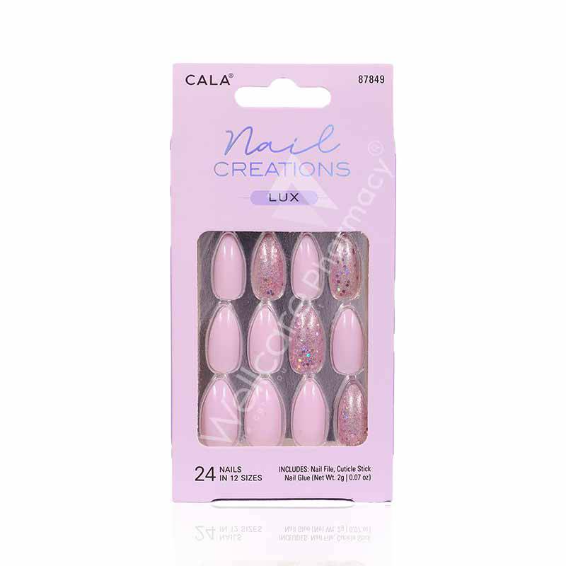 Cala Nail Creations Lux Stiletto Lavender Nail Kit 24Pc -87849