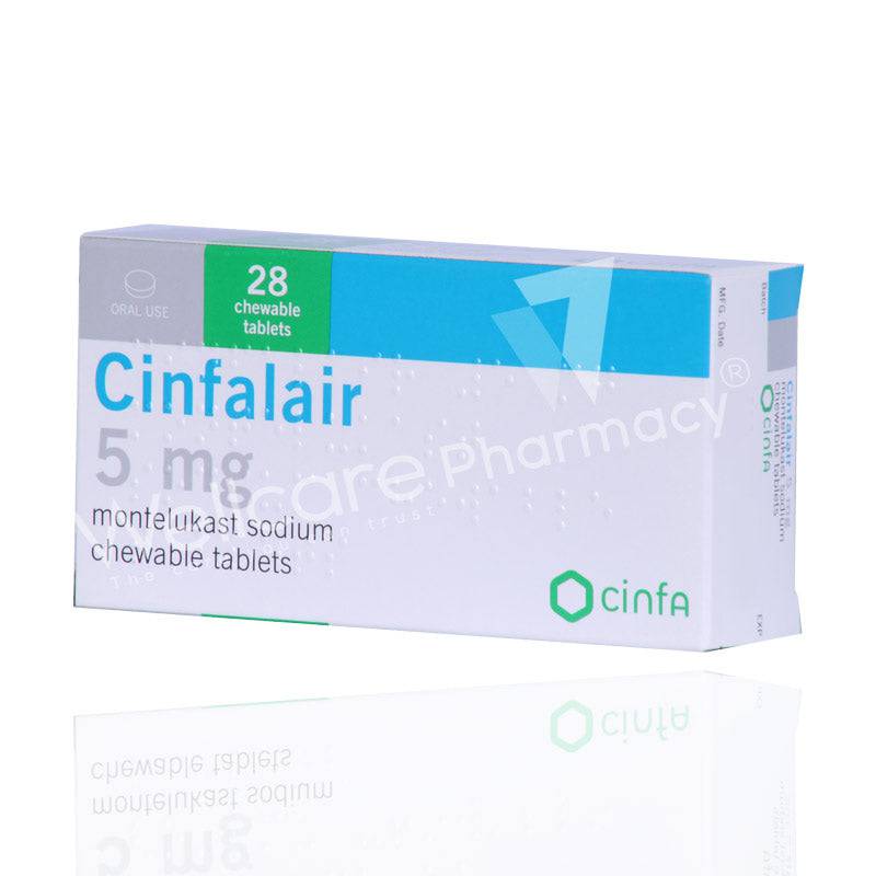 Cinfalair 5Mg Chew Tablets 28'S – Wellcare Pharmacy