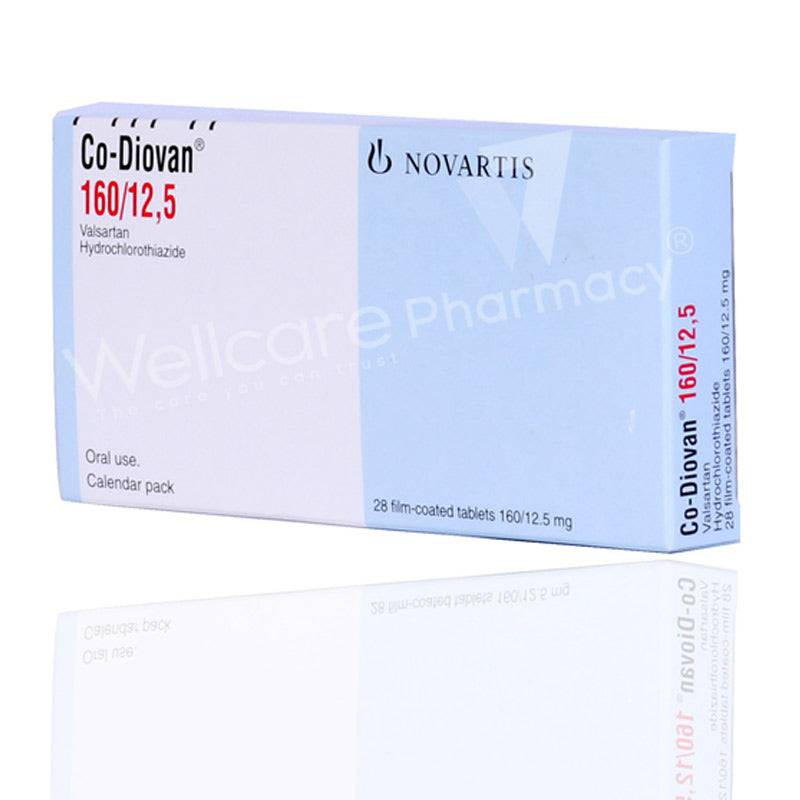 Co Diovan 160/12.50Mg Tablets 28'S – Wellcare Pharmacy