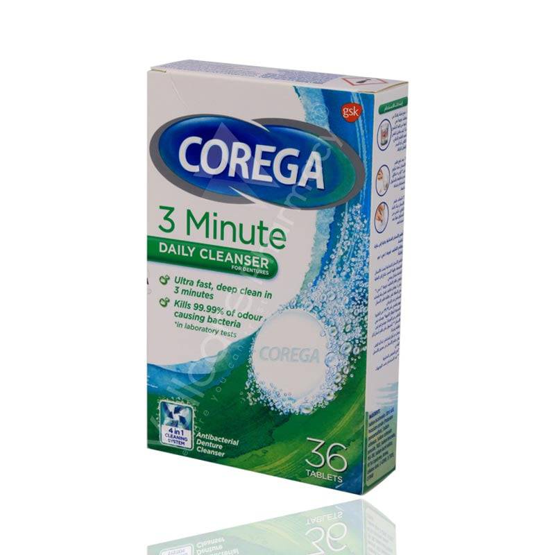 Corega Cleanser Full Dentures Tablets 36'S – Wellcare Pharmacy