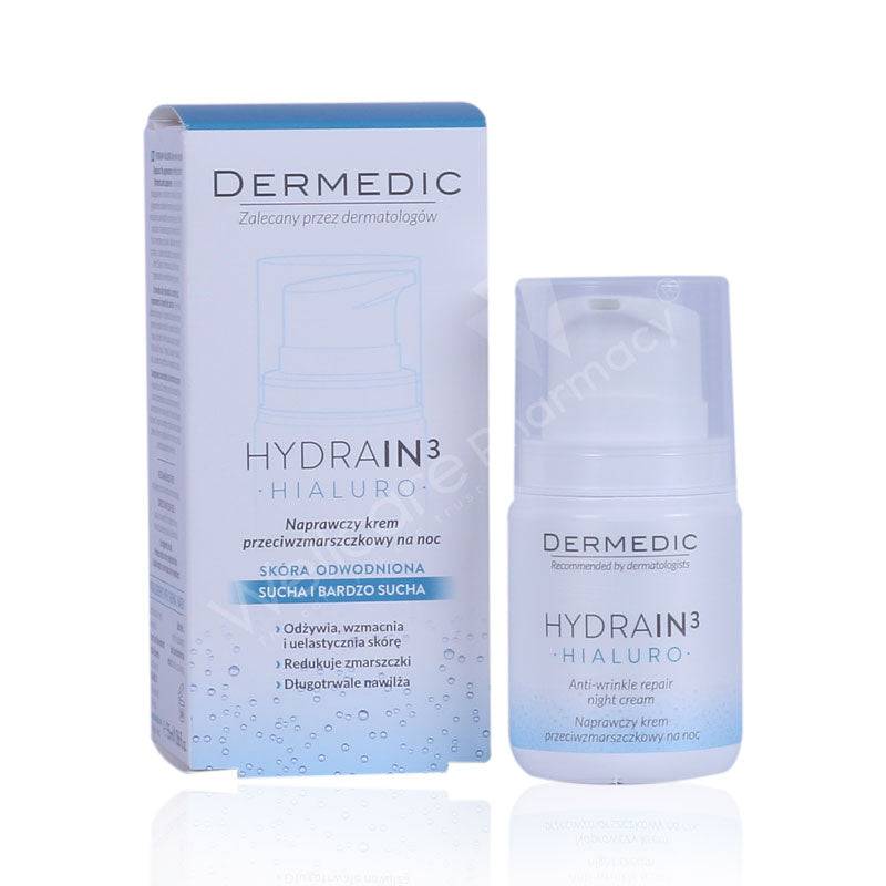 Dermedic Hydrain 3 Hialuro Anti Wrinkle Repair Night Cream 55G ...