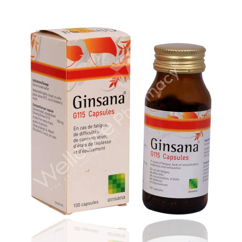 Ginsana G115 Capsules 100'S – Wellcare Pharmacy