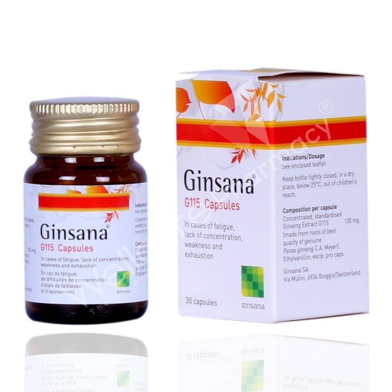 Ginsana G115 Capsules 30'S – Wellcare Pharmacy