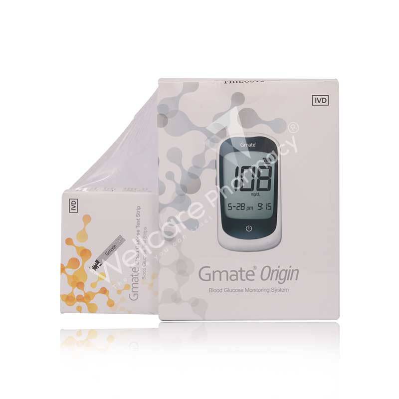GMATE BLOOD GLUCOSE MONITOR 1'S +100TEST STRIPS +100LANCETS – Wellcare ...