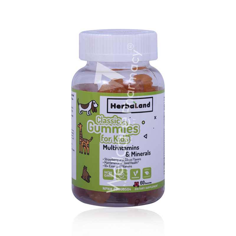 Herbaland Classic Gummies For Kids Multivitamins&Minerals 60'S
