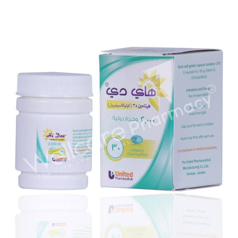Hi Dee Vitamin D3 2000Iu Capsules 30'S – Wellcare Pharmacy
