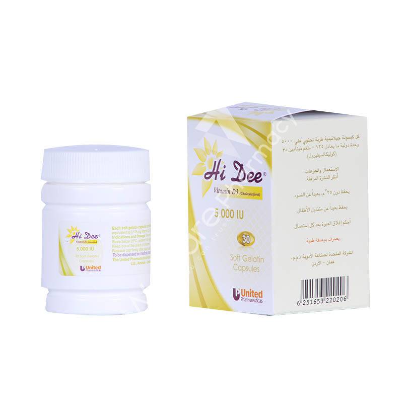 Hi Dee Vitamin D3-5000Iu Capsules 30'S – Wellcare Pharmacy