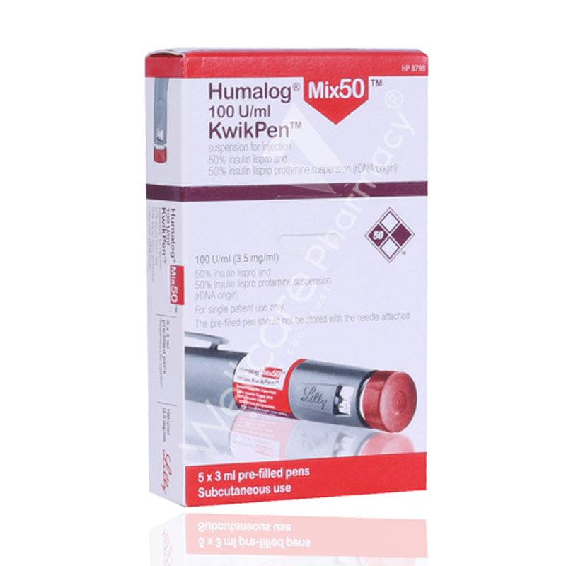 Humalog Mix50 Kwikpen 100U/Mlx 5'S – Wellcare Pharmacy