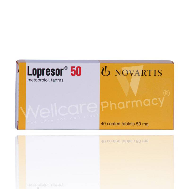 Lopresor 50Mg Tablets 40'S – Wellcare Pharmacy
