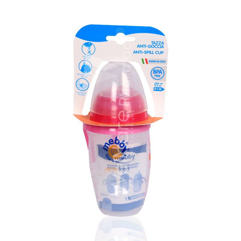 Mebby Anti Spill Cup 6 Months Plus Pink 280Ml – Wellcare Pharmacy