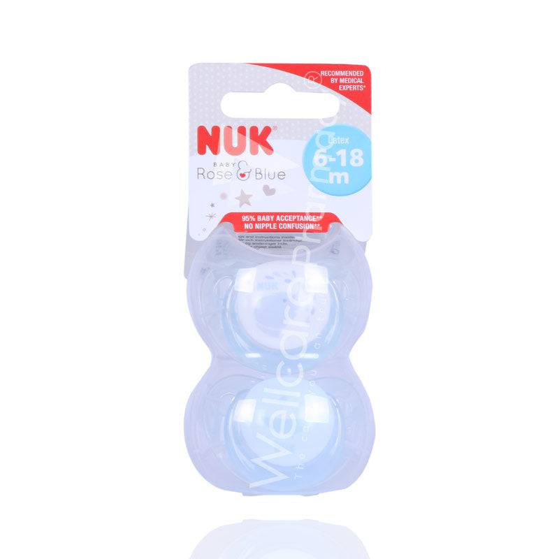 Nuk Blue 6-18M Latex Soother 2'S – Wellcare Pharmacy