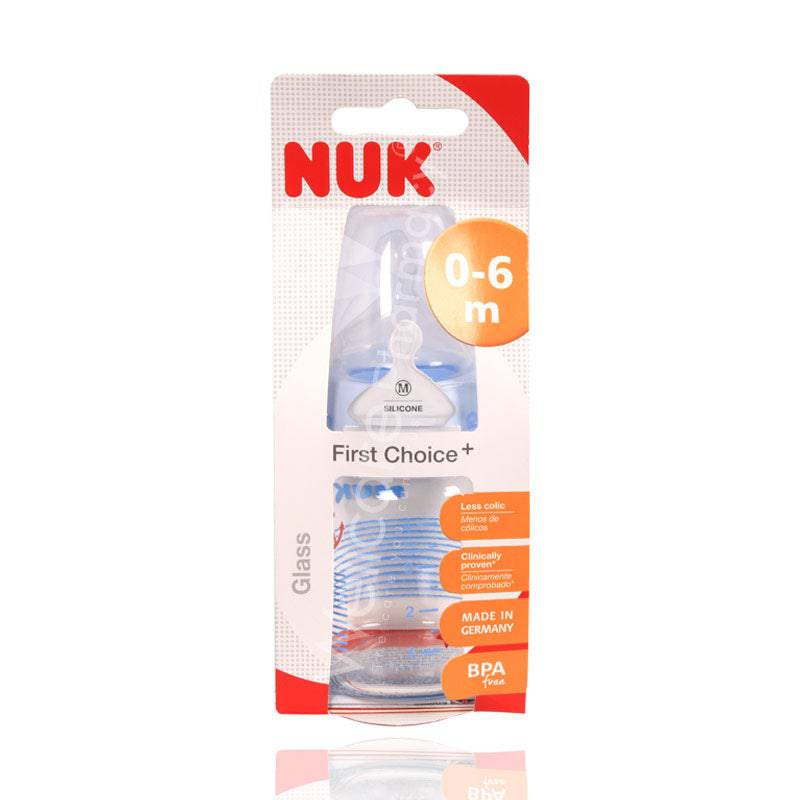 Nuk Feeding Choice Glass Feeding Bottle 0-6 Months – Wellcare Pharmacy