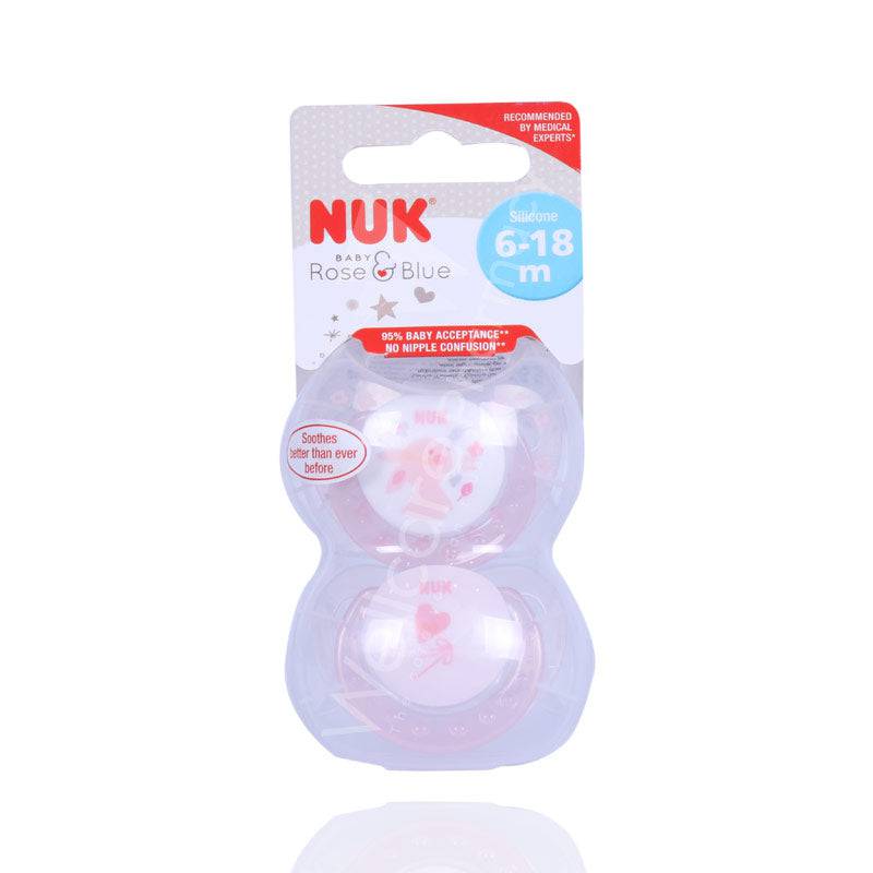 Nuk Rose 6 To 18Months Silicon Soother 2'S – Wellcare Pharmacy