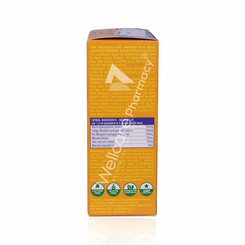 Optima Manuka Honey Throat Spray Mgo100 20Ml – Wellcare Pharmacy