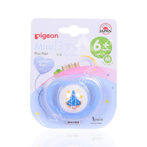 Pigeon Minilight Pacifier Single 6Months Plus Boy Aeroplane & Elephant ...