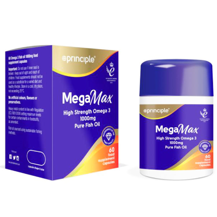 Principle Healthcare Megamax High Strength Omega 3 1000mg Pure Fish Oi