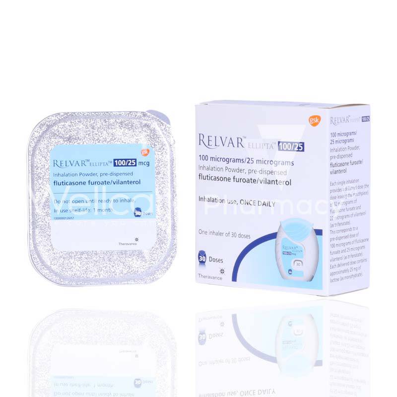 Relvar Ellipta 100/25 Mcg Inhaler 30 Dose1's – Wellcare Pharmacy
