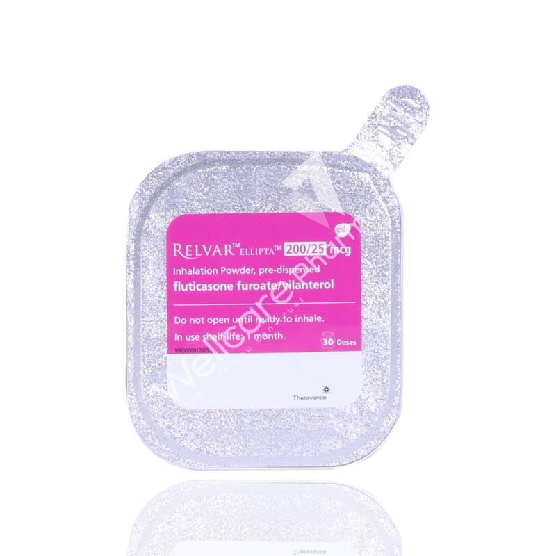 Relvar Ellipta 200/25 Mcg Inhaler 30 Dose1's – Wellcare Pharmacy
