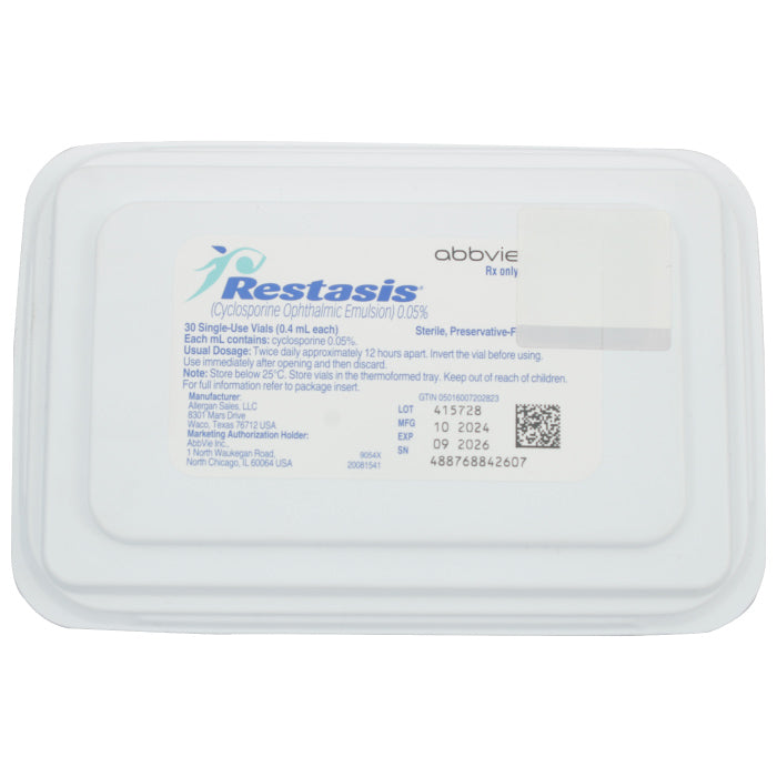 Restasis 0.05% Ophthalmic Emulsion 0.4ml X 30'S