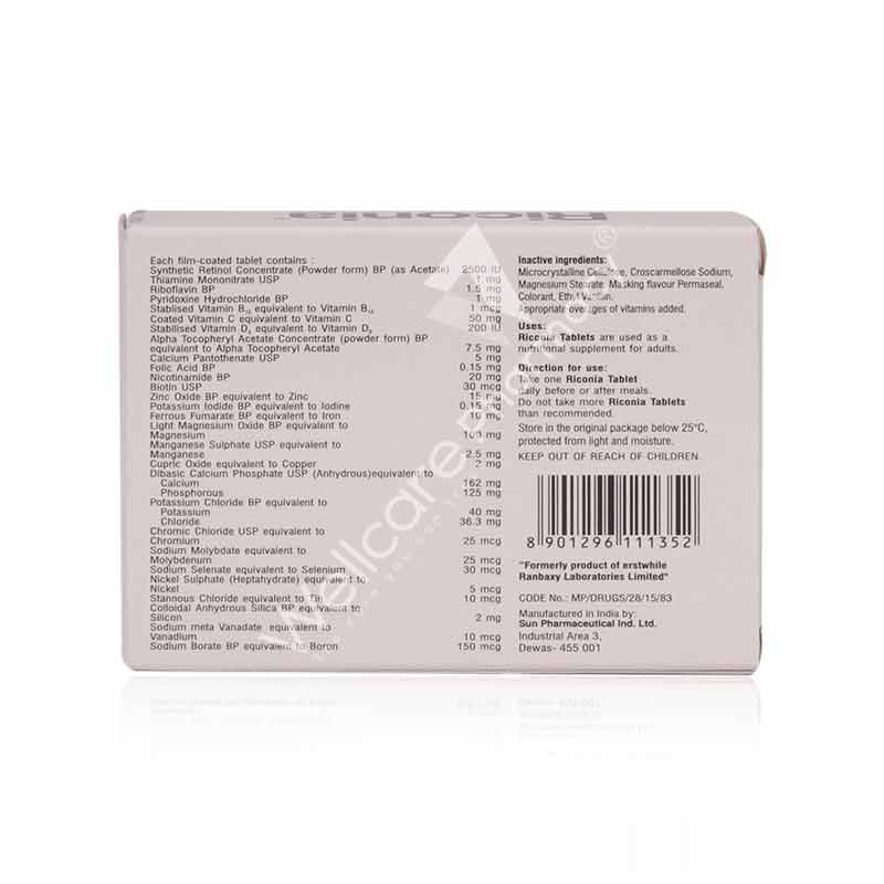 Riconia Tablets 30'S – Wellcare Pharmacy