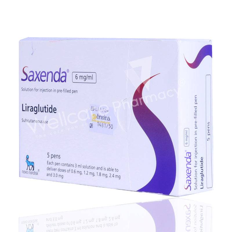 Saxenda 6Mg/Ml Solution For Injection 3Ml 5'S – Wellcare Pharmacy
