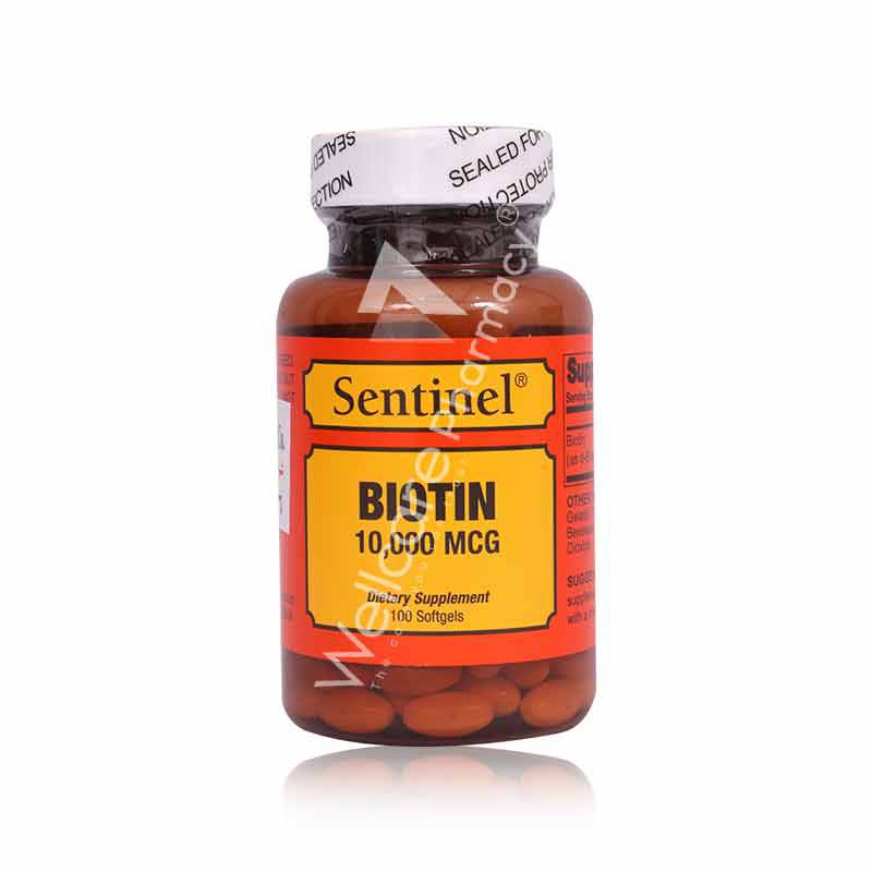 Sentinel Biotin 10000Mcg Softgels 100'S – Wellcare Pharmacy