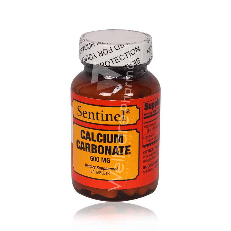 Sentinel Calcium Carbonate 600Mg Tablets 60'S – Wellcare Pharmacy