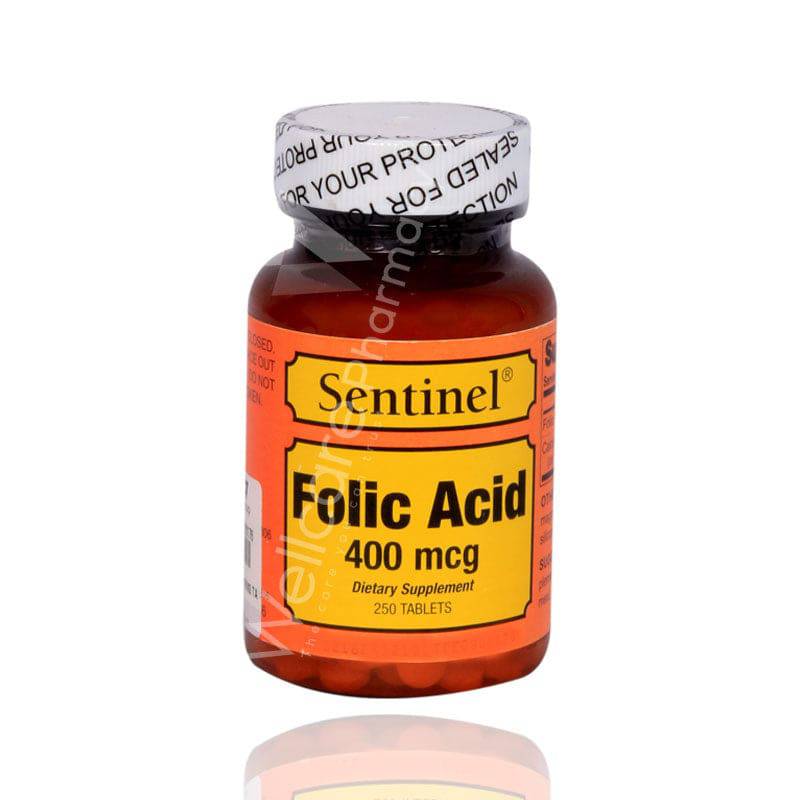Sentinel Folic Acid 400Mcg Tablets 250'S – Wellcare Pharmacy