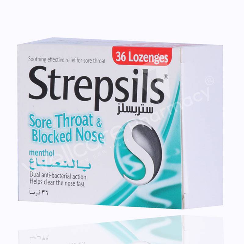 Strepsils Sore Throat & Blocked Nose Lozenges Menthol 24'S – Wellcare ...