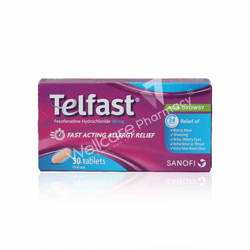Telfast 180Mg Film Coated Tablets 30'S – Wellcare Pharmacy