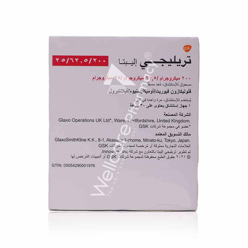 Trelegy Ellipta 200/62.5/25Mcg Inhaler 30 Dose1's – Wellcare Pharmacy