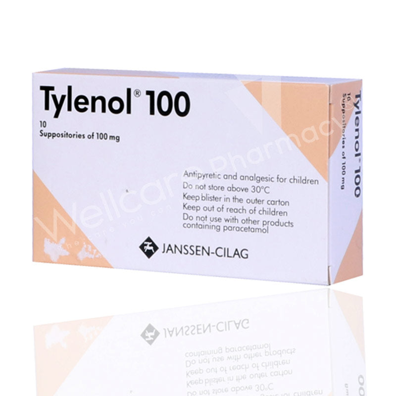 Tylenol 100Mg Suppositories 10'S – Wellcare Pharmacy