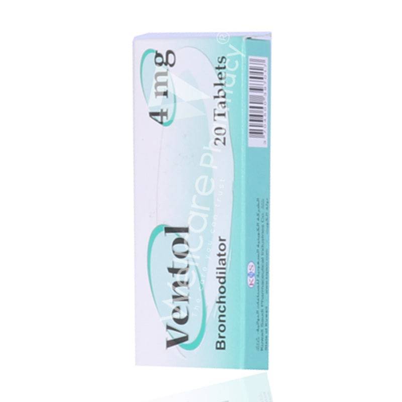 Ventol 4Mg Tablets 20'S – Wellcare Pharmacy