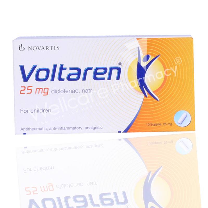 Voltaren 25Mg Suppositories 10'S – Wellcare Pharmacy